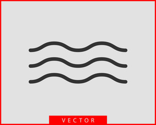 Waves design water wave icon wavy lines isolated Vector Image