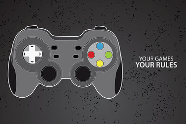 Game controller with brain inside art Royalty Free Vector