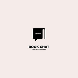 Book talk logo design Royalty Free Vector Image