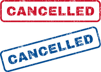 Cancelled watermark stamp Royalty Free Vector Image