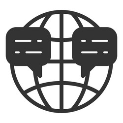 Messages and globe Royalty Free Vector Image - VectorStock