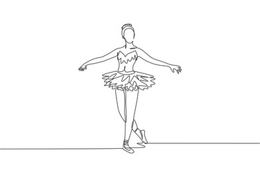 One Line Ballerina Vector Images (over 160)