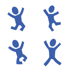 Happy jumping couple Royalty Free Vector Image