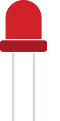 Red led icon on white background sign light Vector Image