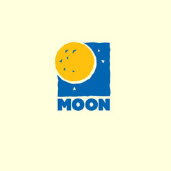 Moon light logo design Royalty Free Vector Image