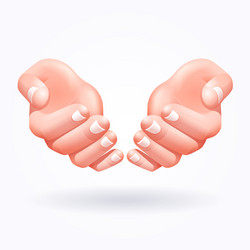 Two fingers sign icon isometric style Royalty Free Vector