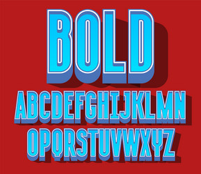Modern bold font design alphabet letters Vector Image
