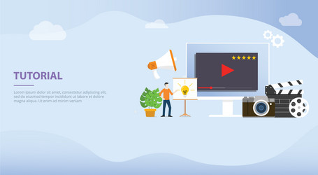 Professional tutorial training development Vector Image