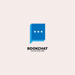 Book talk logo design Royalty Free Vector Image