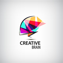 Creative mind human head logo concept Royalty Free Vector