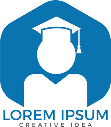 Student logo design education Royalty Free Vector Image