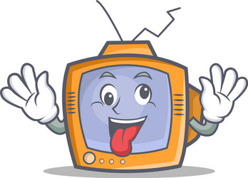 Juggling tv character cartoon object Royalty Free Vector