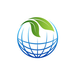 Earth care logo Royalty Free Vector Image - VectorStock