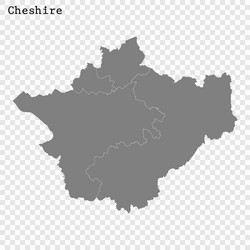 Modern map - lancashire county with detailed Vector Image