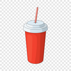 Paper cup icon cartoon style Royalty Free Vector Image