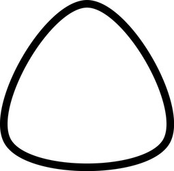 Curvilinear triangle geometric shape Royalty Free Vector