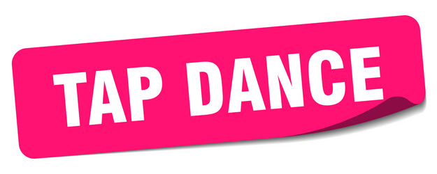 Tap dance sticker tap dance label Royalty Free Vector Image