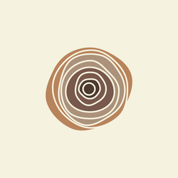 Wood log logo design Royalty Free Vector Image