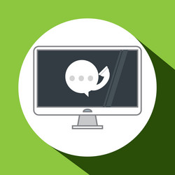 Call center design global communication flat Vector Image