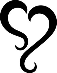 Handwritten heart Royalty Free Vector Image - VectorStock