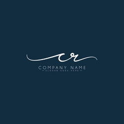 Cr initial letter logo - minimal Royalty Free Vector Image