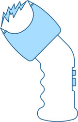 Police taser gun cartoon Royalty Free Vector Image