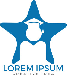 Student logo design education Royalty Free Vector Image