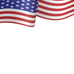 American flag corner Royalty Free Vector Image