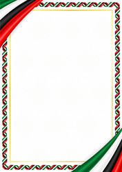 United arab emirates flag wavy background Vector Image