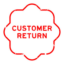 Grunge black customer return word rubber seal Vector Image