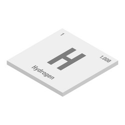 Hydrogen h periodic table element Royalty Free Vector Image