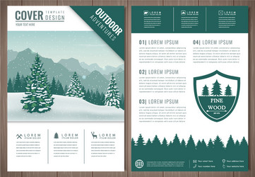 Landscape billboard flyer template Royalty Free Vector Image