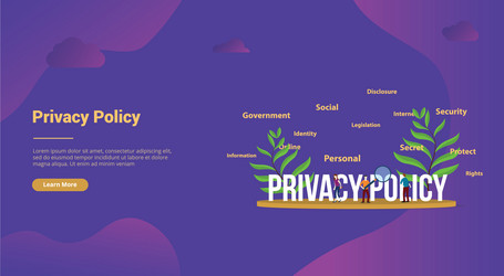 Data privacy world cloud background safety Vector Image