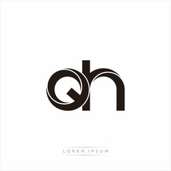 Hq initial letter split lowercase modern monogram Vector Image