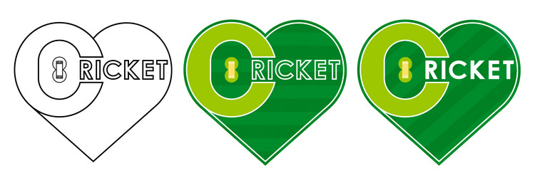 Cricket field markings lines with grass Royalty Free Vector