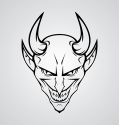 White devil skulls Royalty Free Vector Image - VectorStock