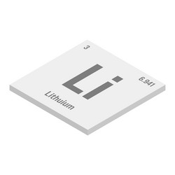 Lithium li periodic table element Royalty Free Vector Image