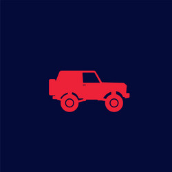 Off-road car 4wd suv icon Royalty Free Vector Image