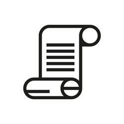 Pixel icon scroll paper icon papyrus paper rolled Vector Image