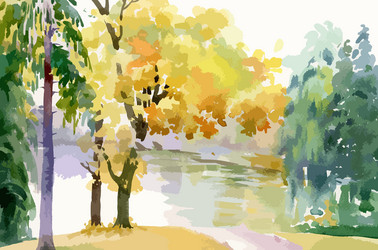 Artistic landscape design Royalty Free Vector Image