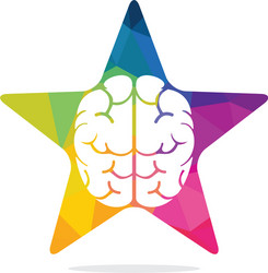 Creative brain star Royalty Free Vector Image - VectorStock