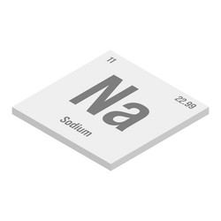 Sodium na periodic table element Royalty Free Vector Image