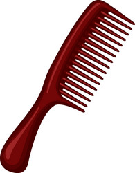 Colorful cartoon brown comb set Royalty Free Vector Image