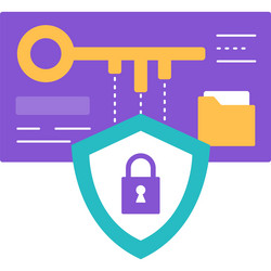 Person privacy shield secure data protect icon Vector Image