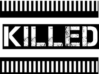 Killed stamp on white Royalty Free Vector Image