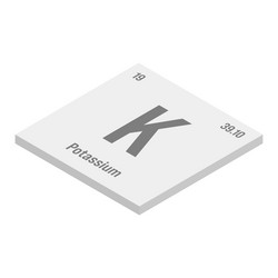 Potassium k periodic table element Royalty Free Vector Image