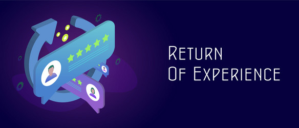 Return on experience rox Royalty Free Vector Image
