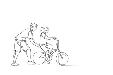 Single continuous line drawing of young kids girl Vector Image