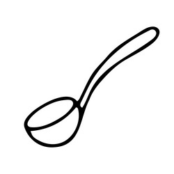 Doodle ladle for cooking food kitchen spoon Vector Image