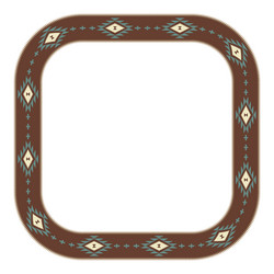 Ethnic frame square border with geometric mexican Vector Image